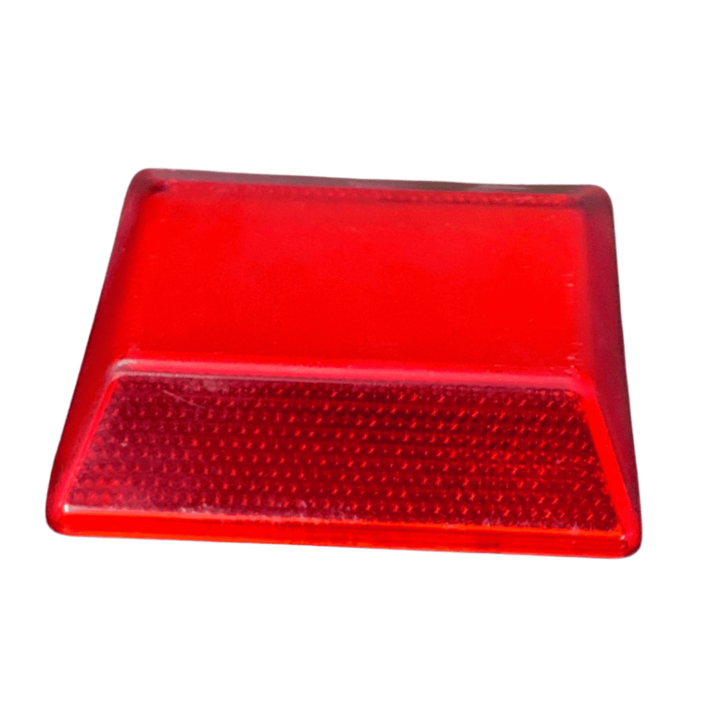 Tacha Reflectiva Vial ABS Roja 10 Cm X 10 Cm X 2 Cm - Cruzeiro Gomas
